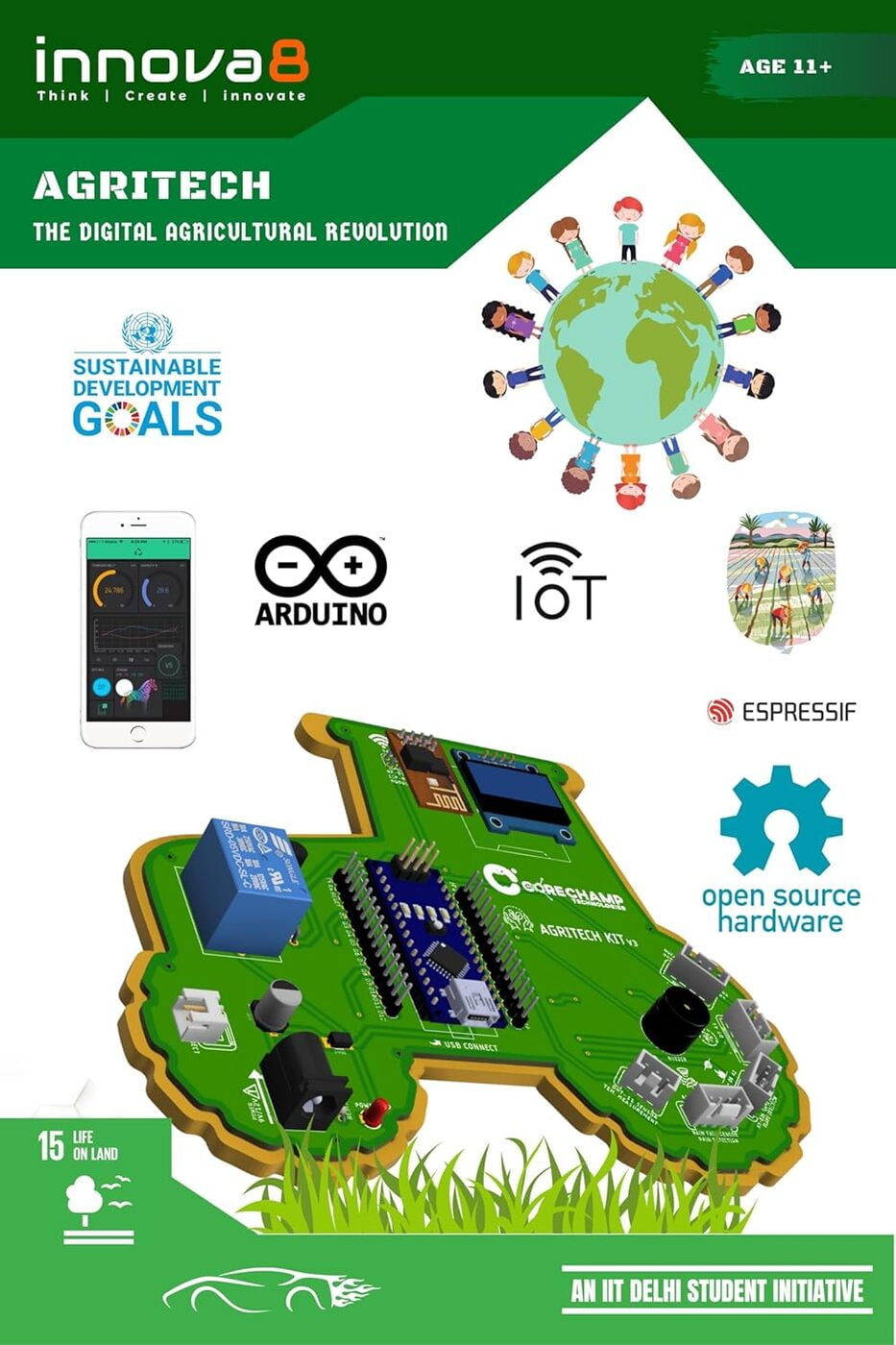 IoT Agritech Kit | Precision Farming with Soil Moisture, Temp, Humidity ...
