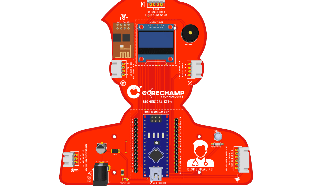 IoT BioMedical Kit | Health Science with Ultrasonic, Smoke, Alcohol ...